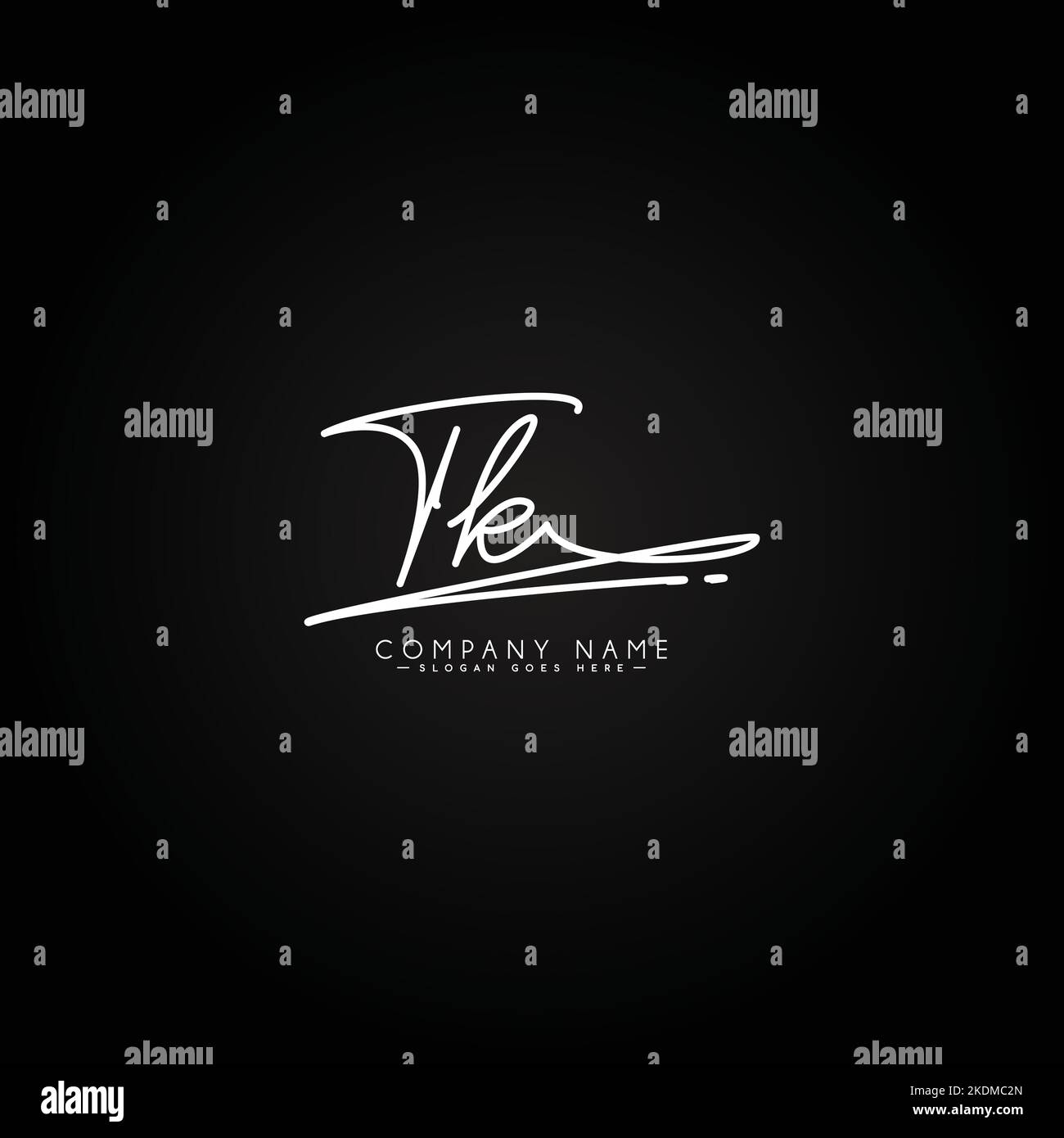 TK Signature Logo - Handwritten Vector Logo Template for TK Alphabet ...