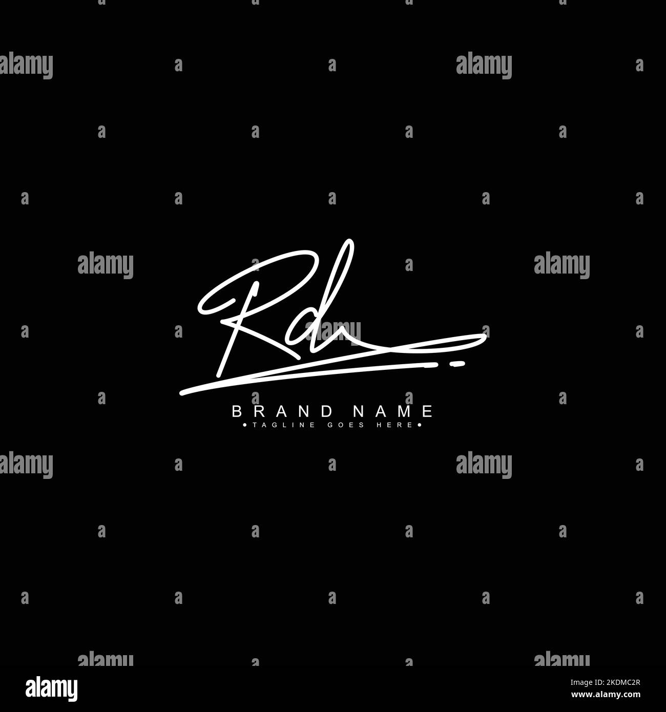 Simple Signature Logo for Alphabet RD - Handwritten Signature for ...