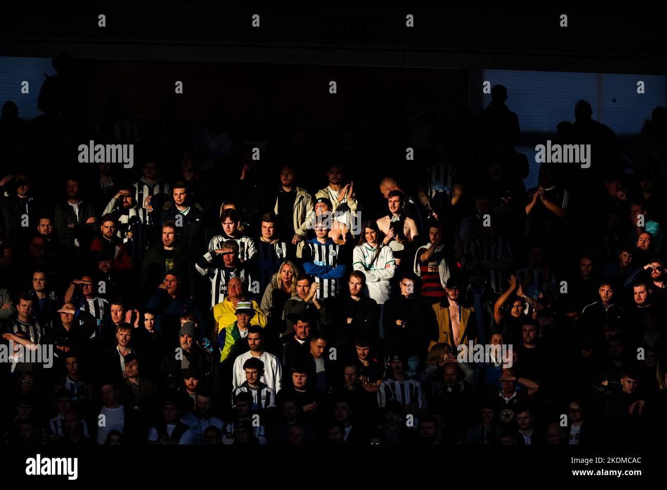 Newcastle United fans in the stands during the Premier League match at ...