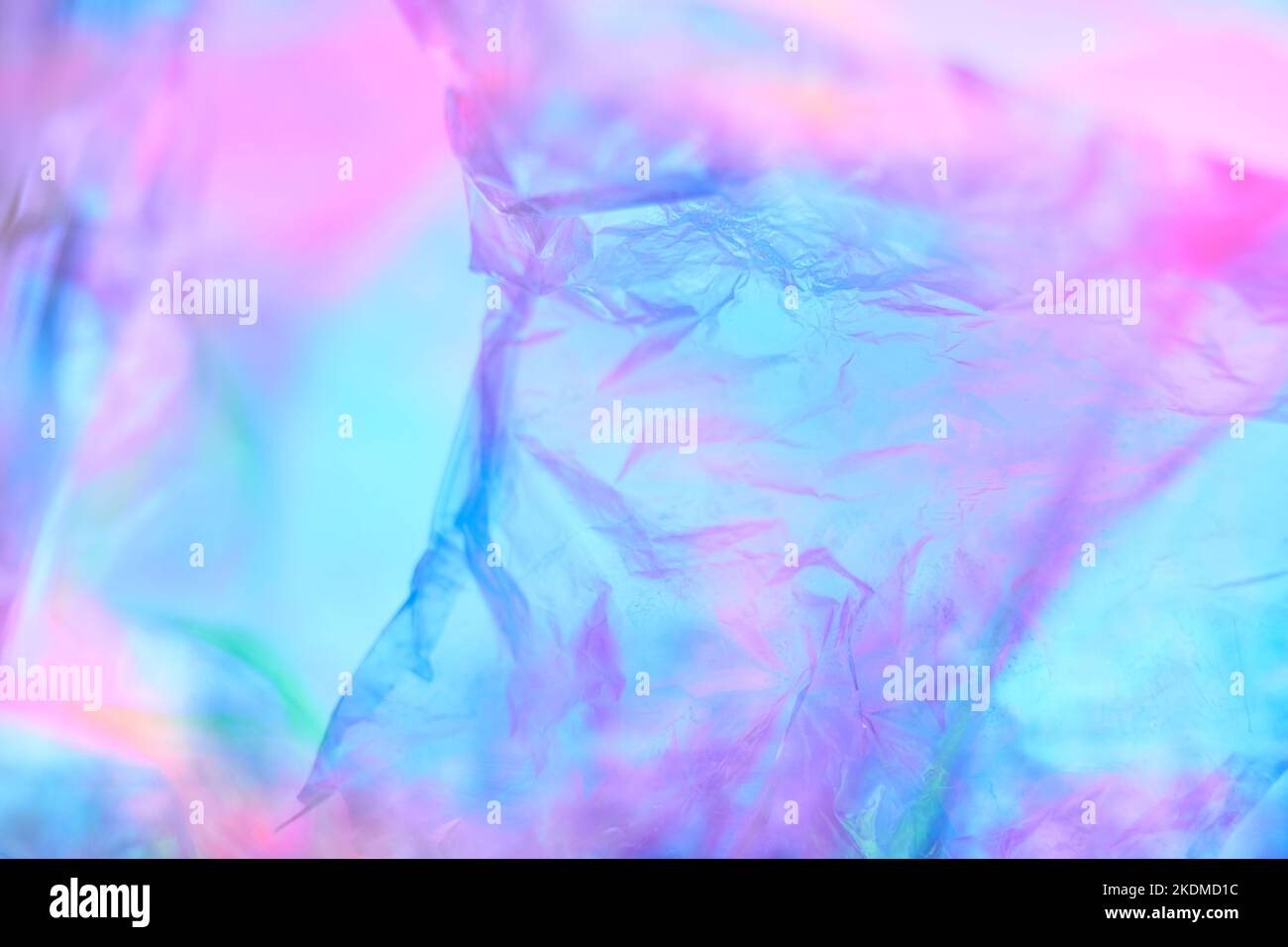 Transparent holographic wrinkled polyethylene background. Holographic ...