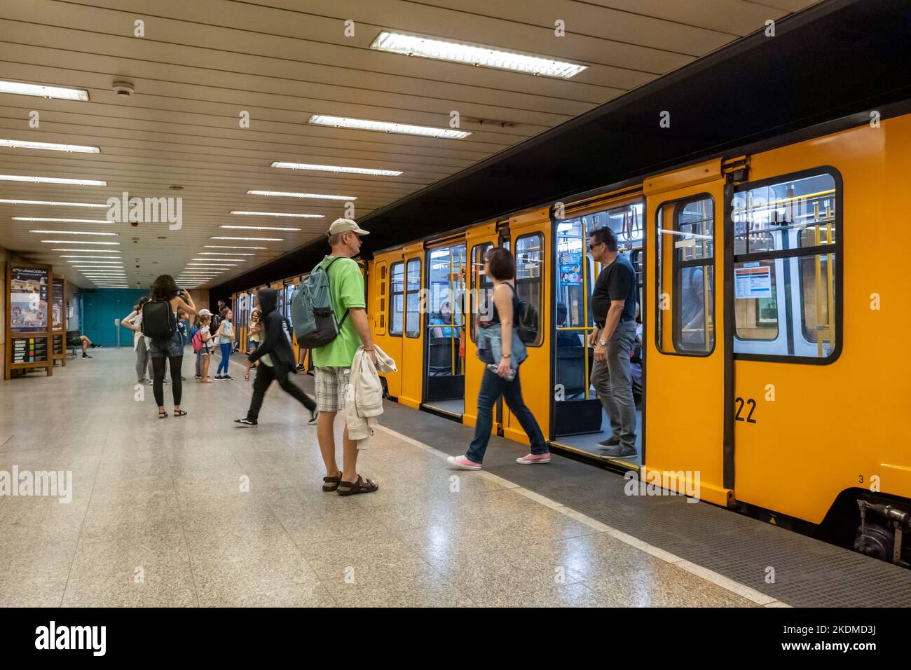 Budapest, Hungary - 3 September 2022: Passengers going out of the ...