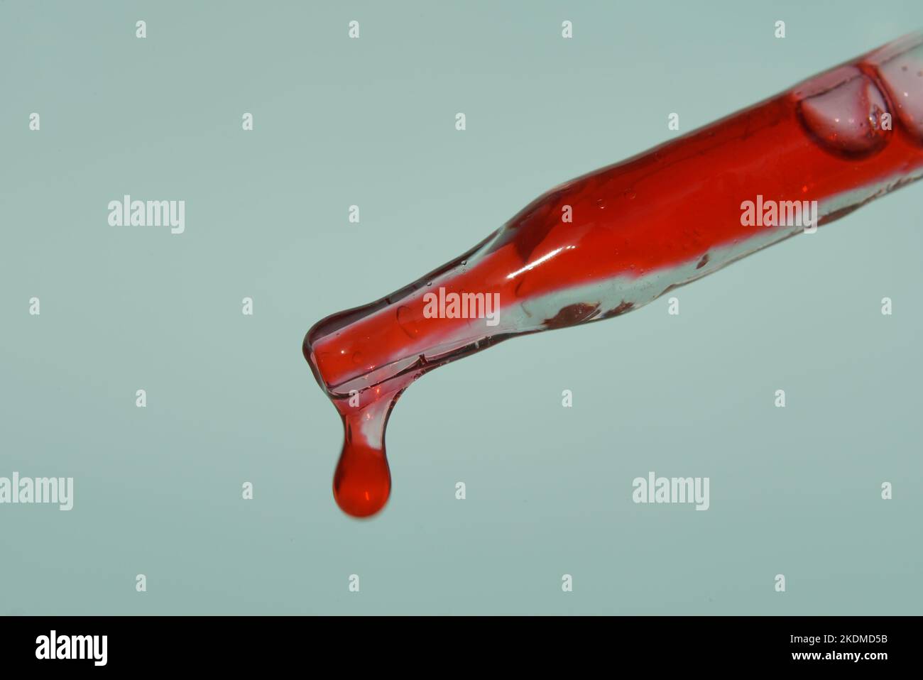 The drop in the pipette of blood. The concept of developing a ...