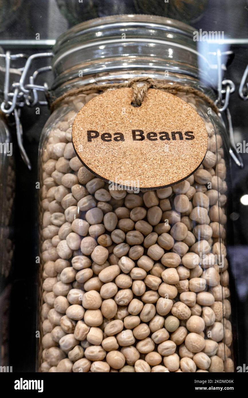 PEA BEANS DISPLAY GLASS JAR Superfood, source of vitamins C & E, zinc, & other antioxidants ...