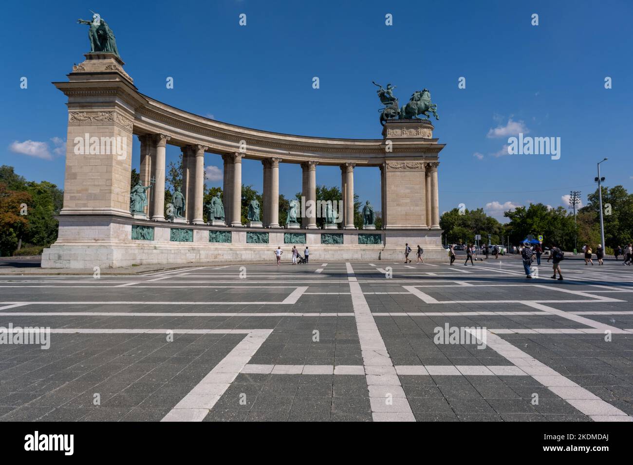 Budapest, Hungary - 3 September 2022: Millenium monument on the Heroes ...