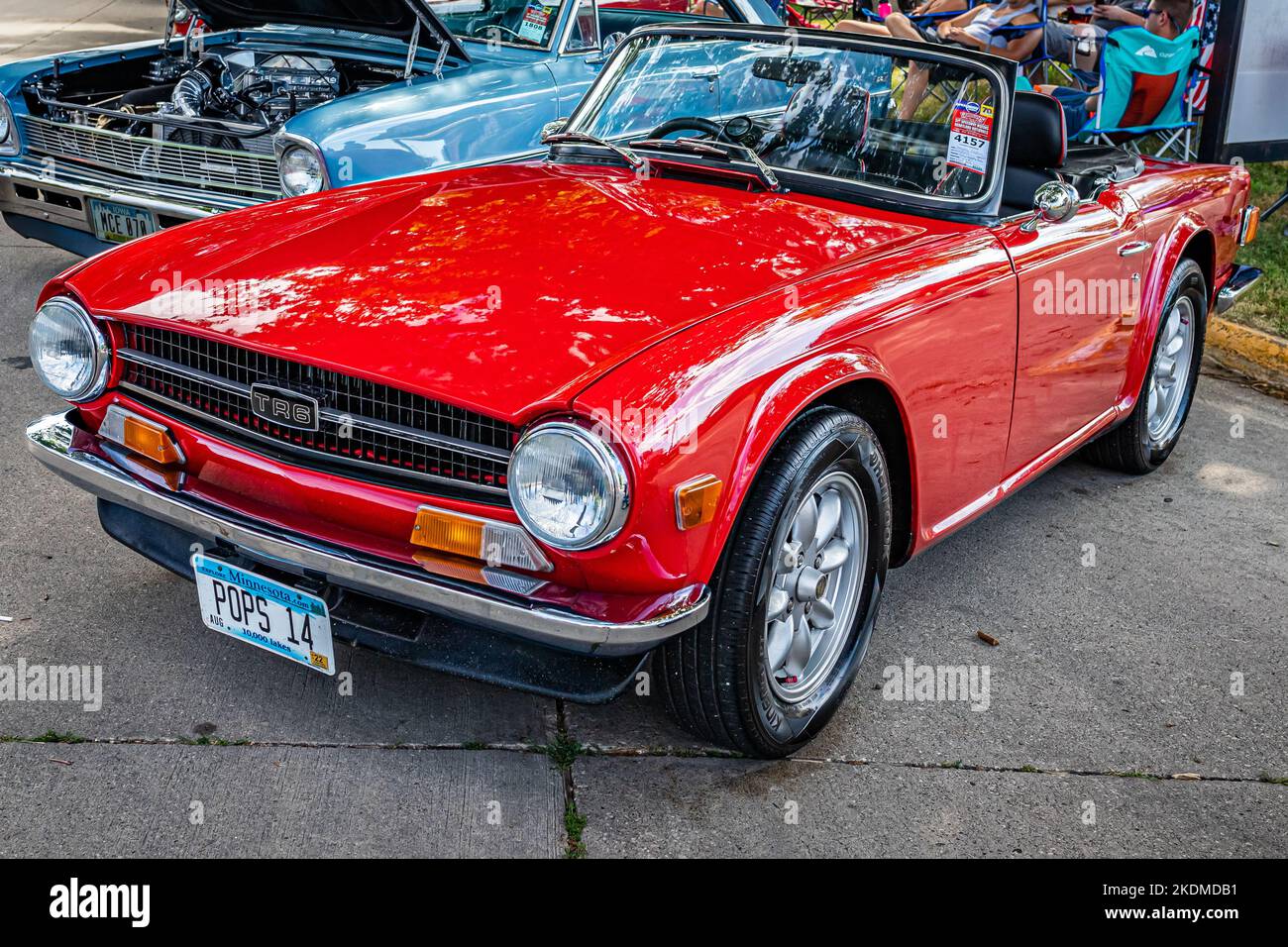 Des Moines, IA - July 01, 2022: High perspective front corner view of a ...