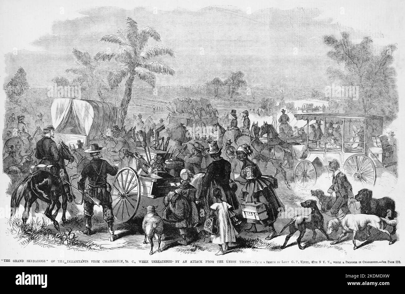 "The Grand Skedaddle" of the inhabitants from Charleston, South ...