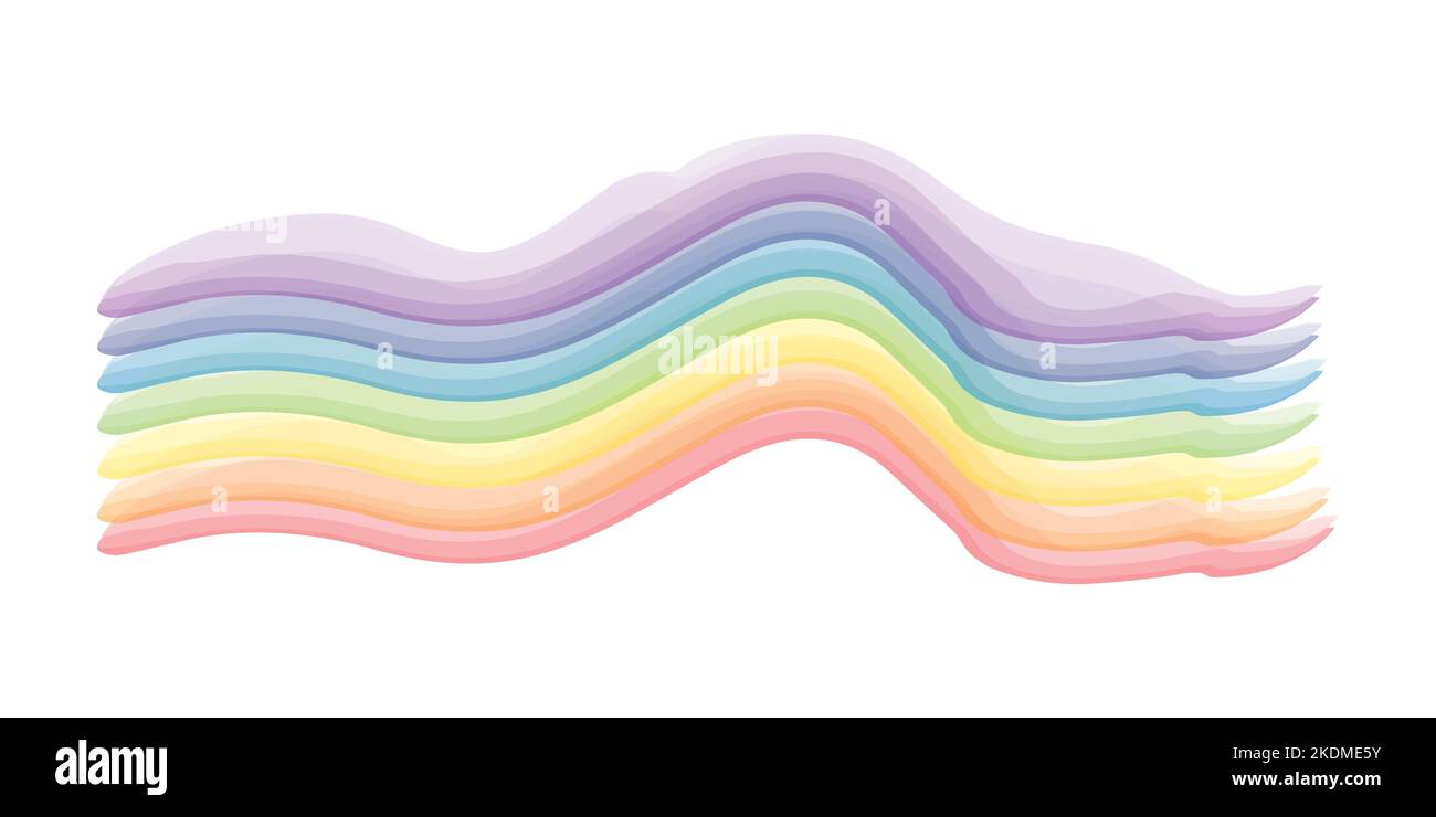 watercolor colorful rainbow isolated on white background Stock Vector ...