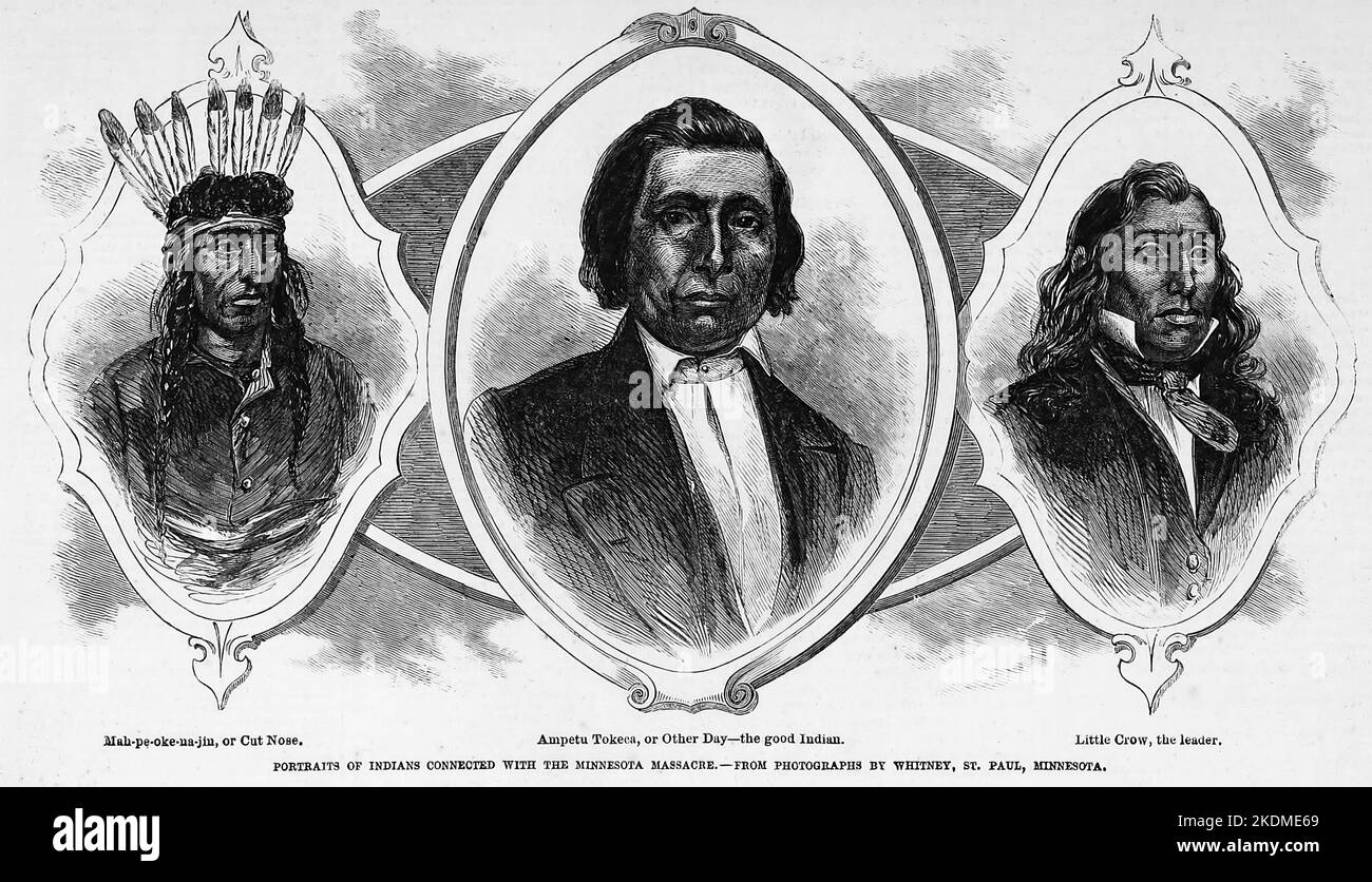 Portraits of Indians connected with the Minnesota massacre - Cut Nose ...