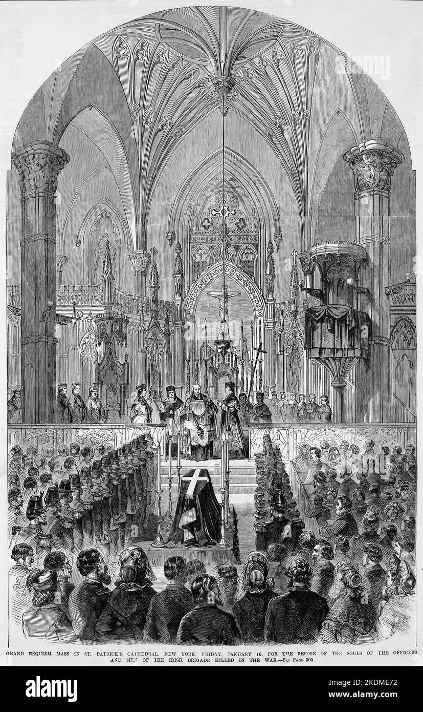 Grand Requiem Mass in St. Patrick's Cathedral, New York, Friday ...