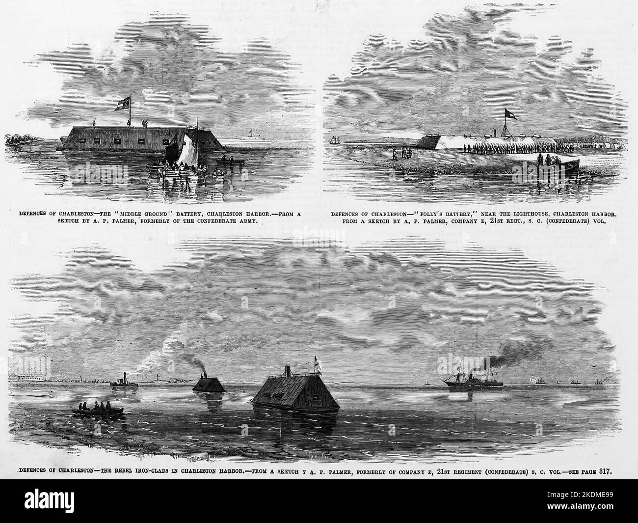 Defenses of Charleston, South Carolina - The "middle ground" battery ...