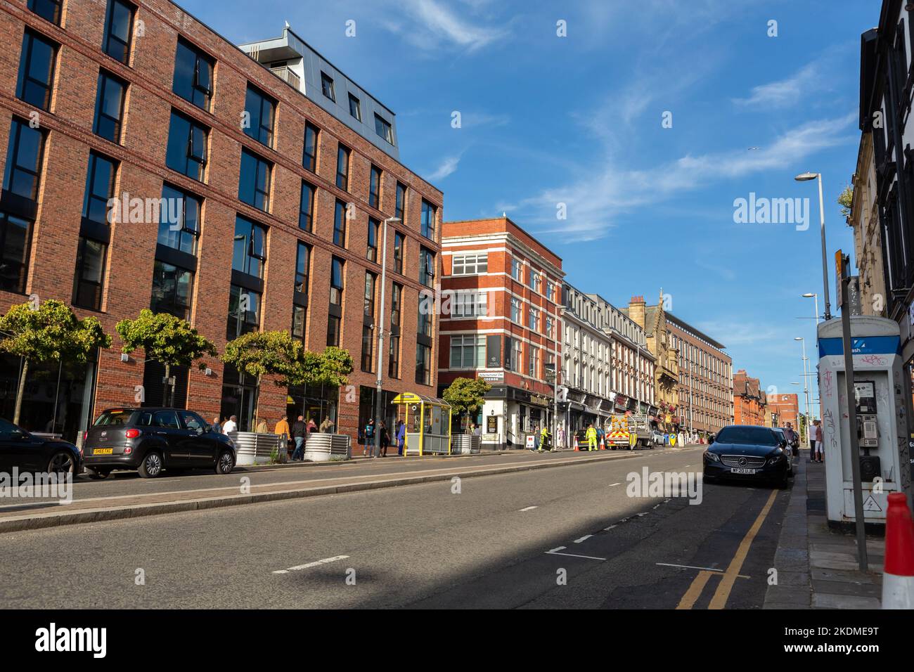 Liverpool, UK: Hardman Street (A5039), city centre buildings Stock ...