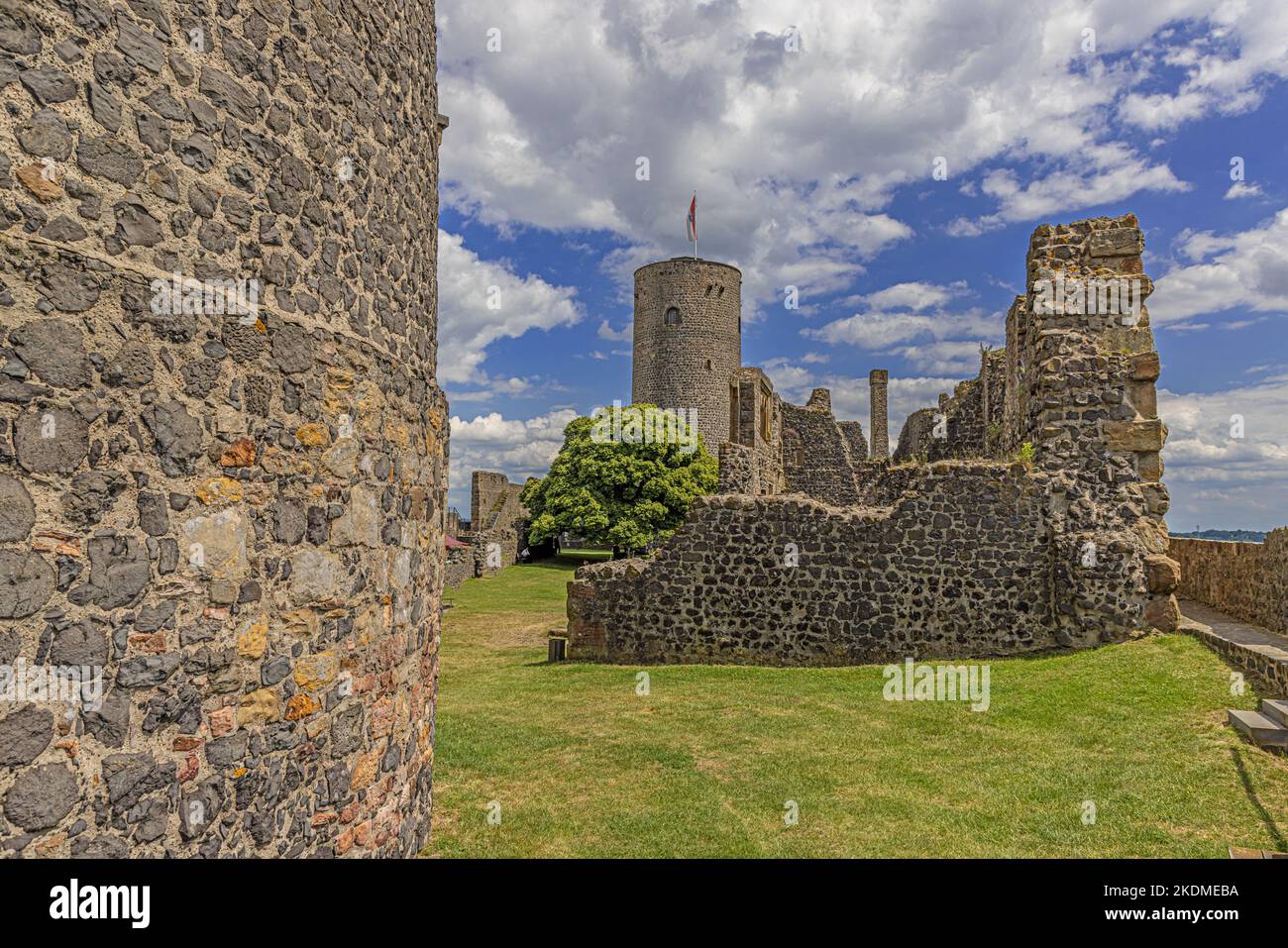 Image from the historic German castle ruins Muenzenberg in hesse during ...