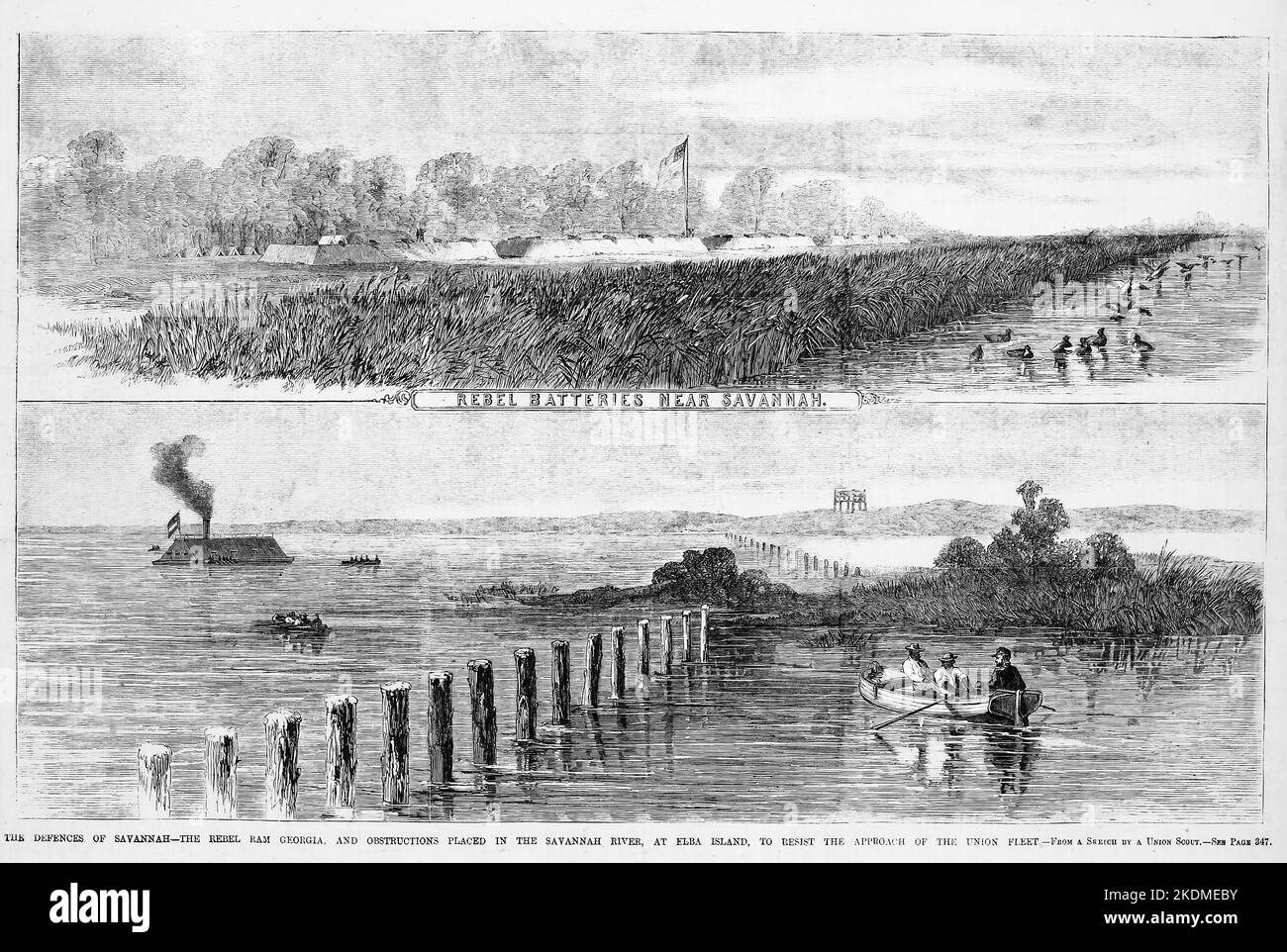 The defenses of Savannah, Georgia - The Rebel ram Georgia, and ...