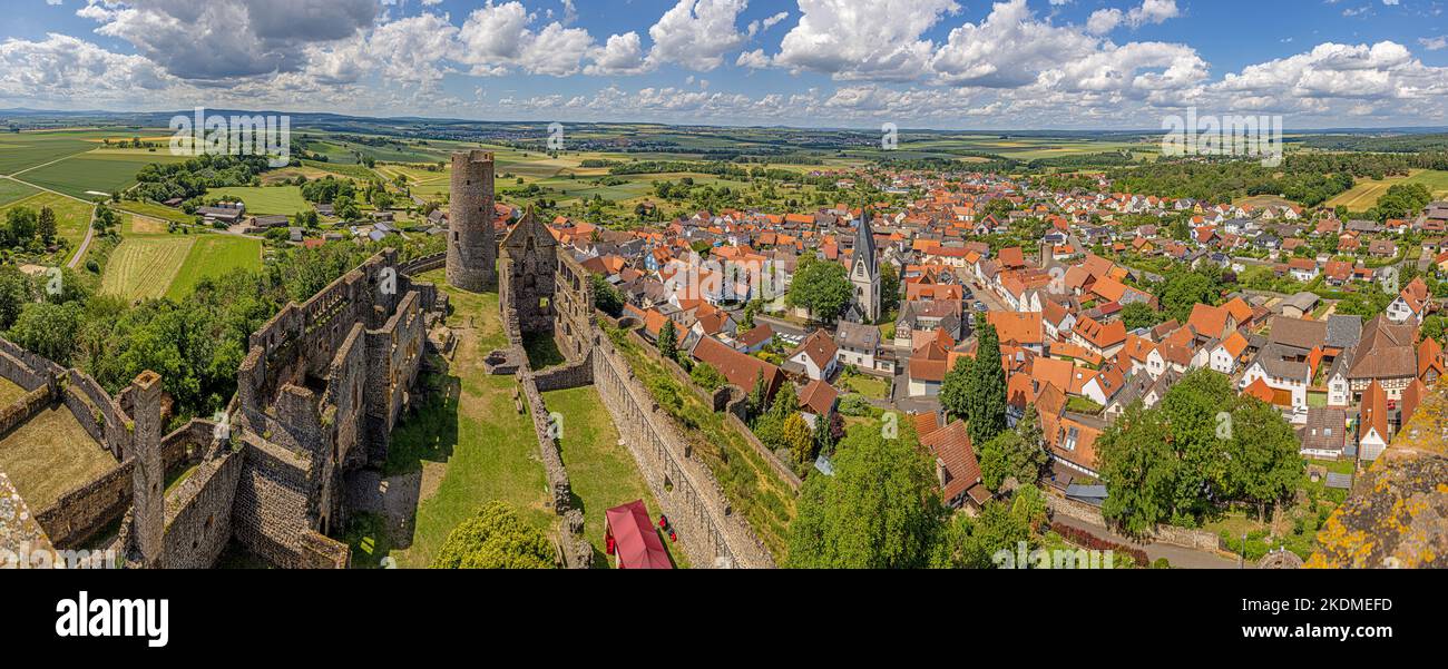 Image from the historic German castle ruins Muenzenberg in hesse during ...