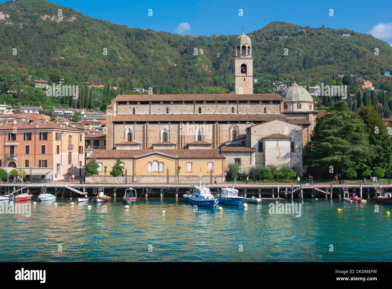 Salo Cathedral, view in summer of the Duomo di Santa Maria Annunziata ...