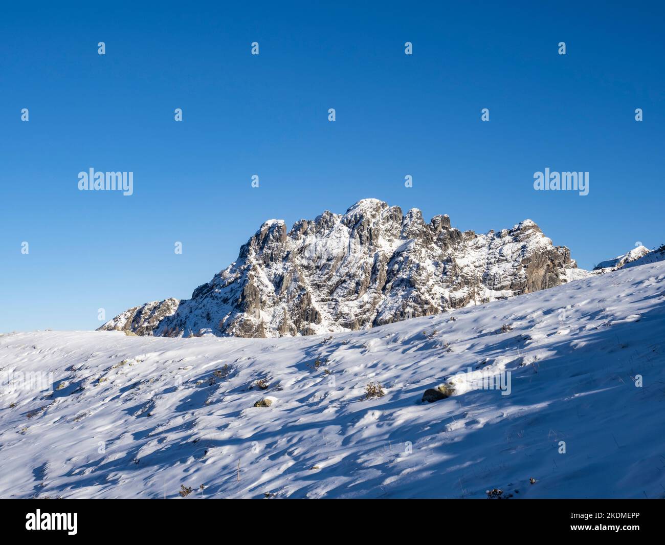 Snowy landscape in the italian alps Stock Photo - Alamy