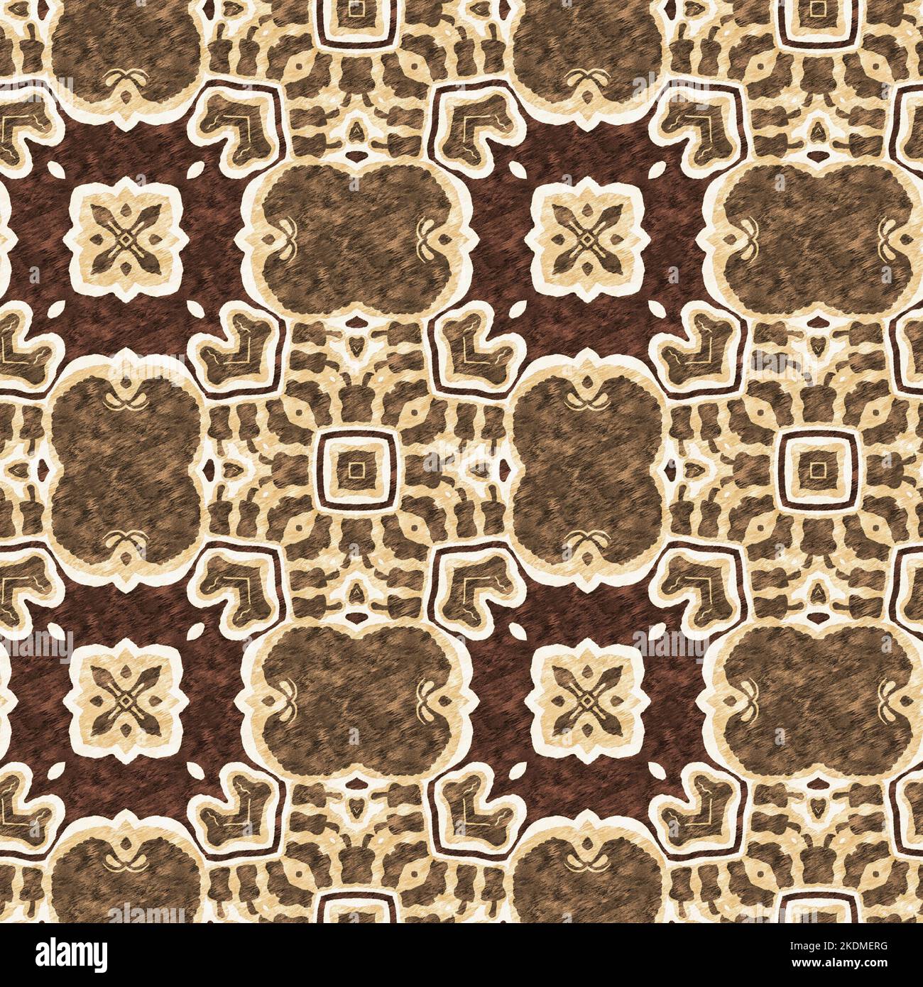 Mosaic geometric dark brown seamless texture pattern. Trendy ...