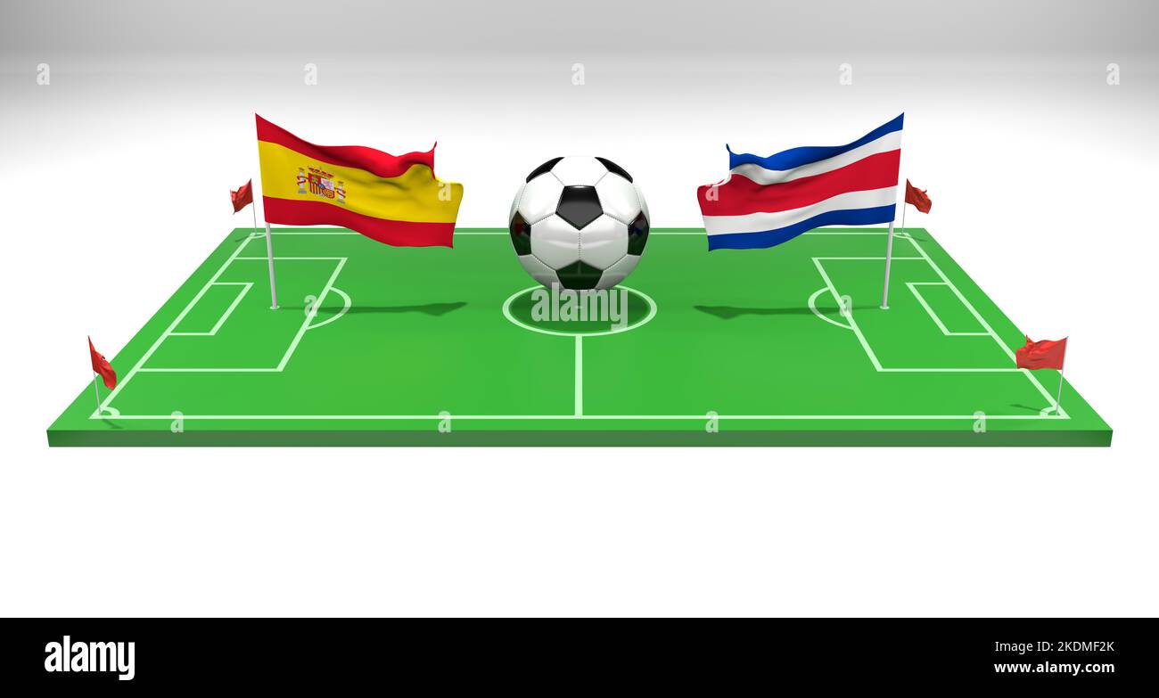 Spain vs Costa Rica soccer Match FIFA World Cup Qatar 2022, soccer ...