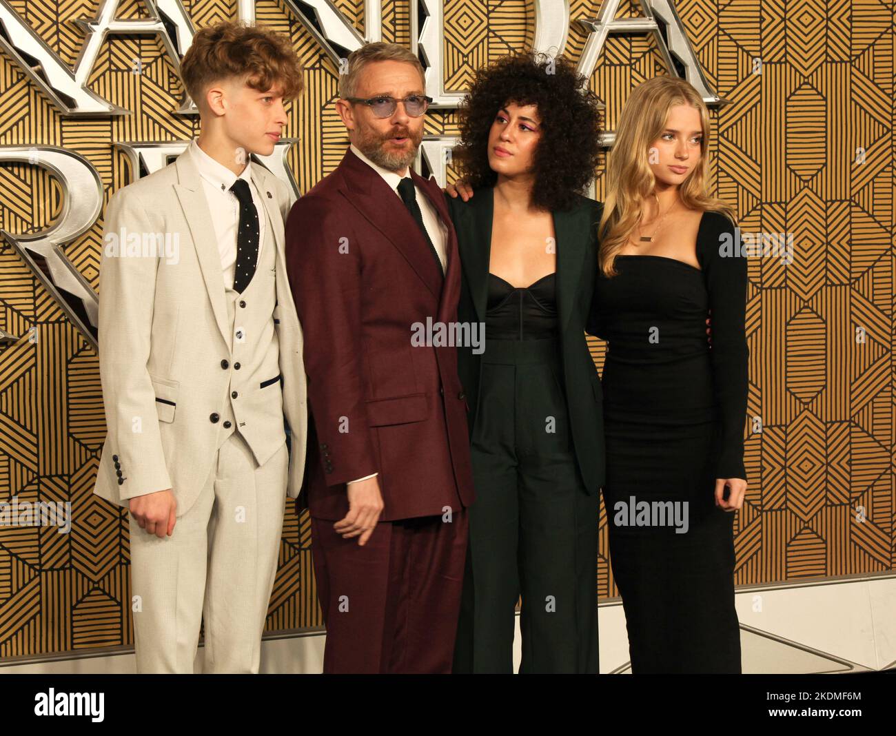 London, UK. Joe Freeman, Martin Freeman, Rachel Mariam and Grace ...