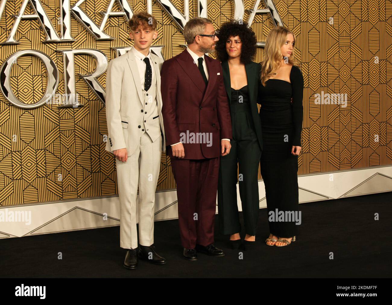 London, UK. Joe Freeman, Martin Freeman, Rachel Mariam and Grace ...
