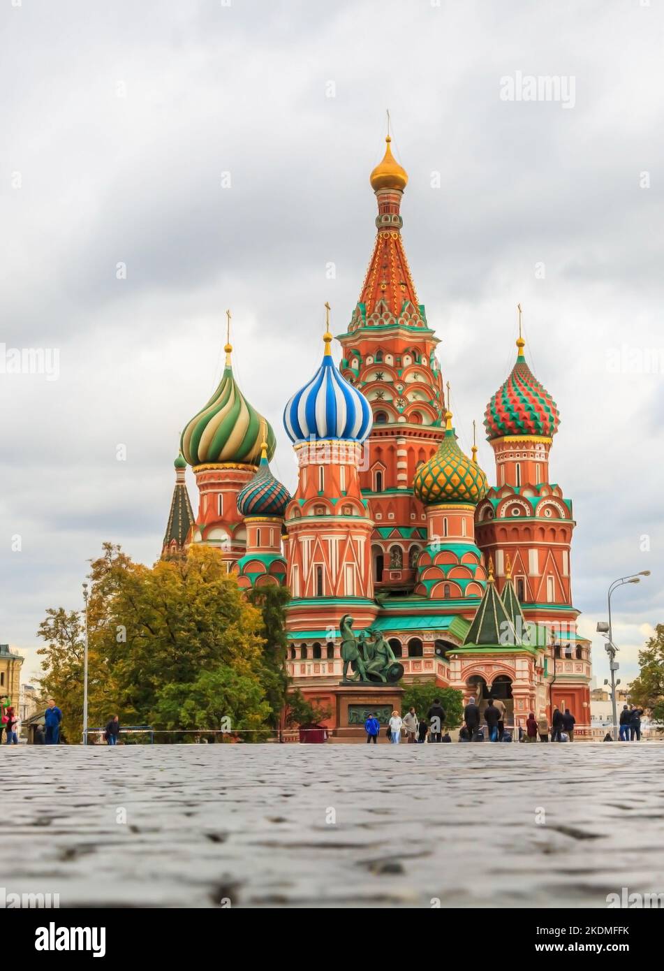 Aufnahme der Basilius-Kathedrale in Moskau fotografiert aus der ...