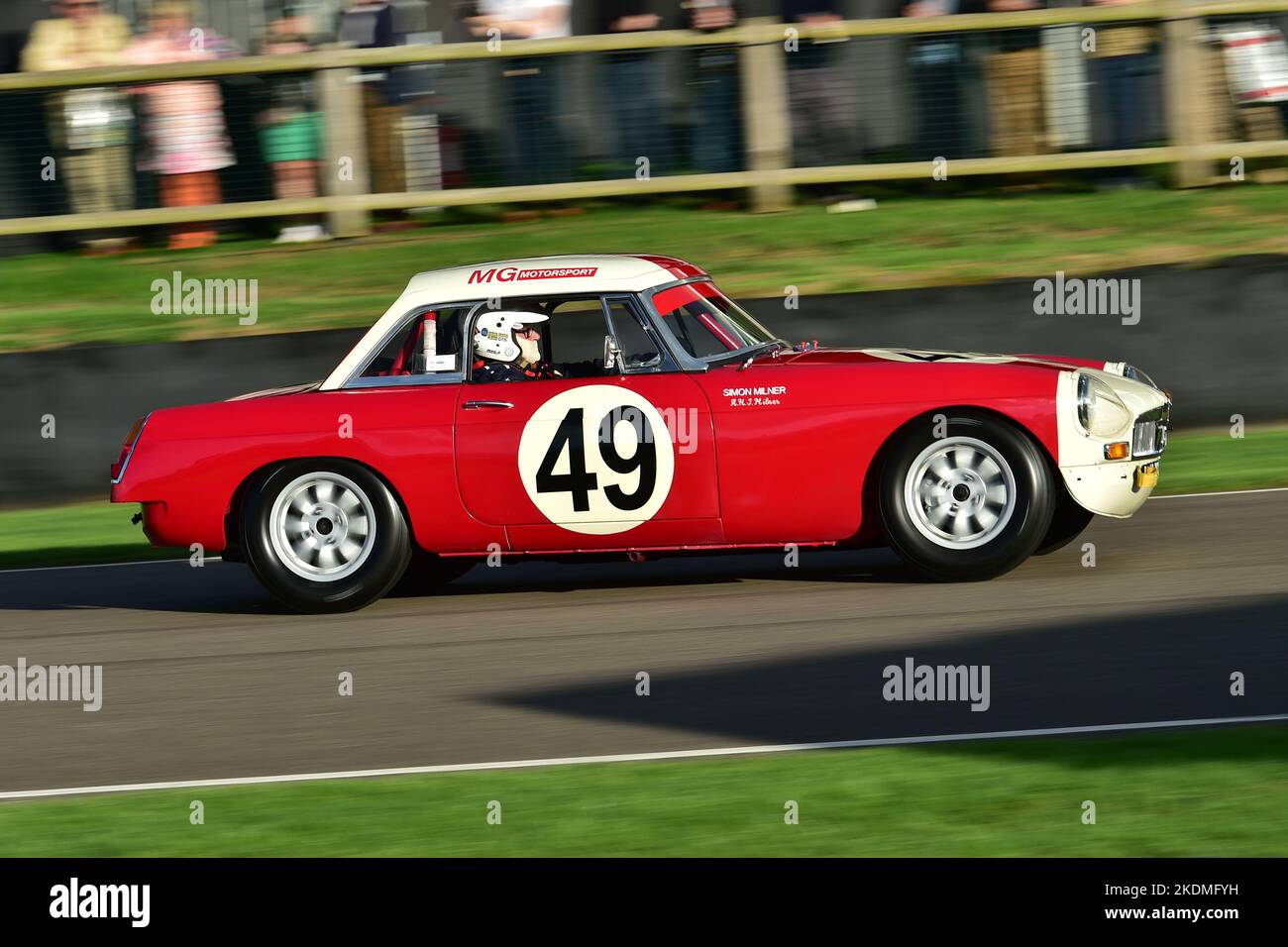 Simon Milner, MG B, Lavant Cup, a twenty five minute single driver race ...