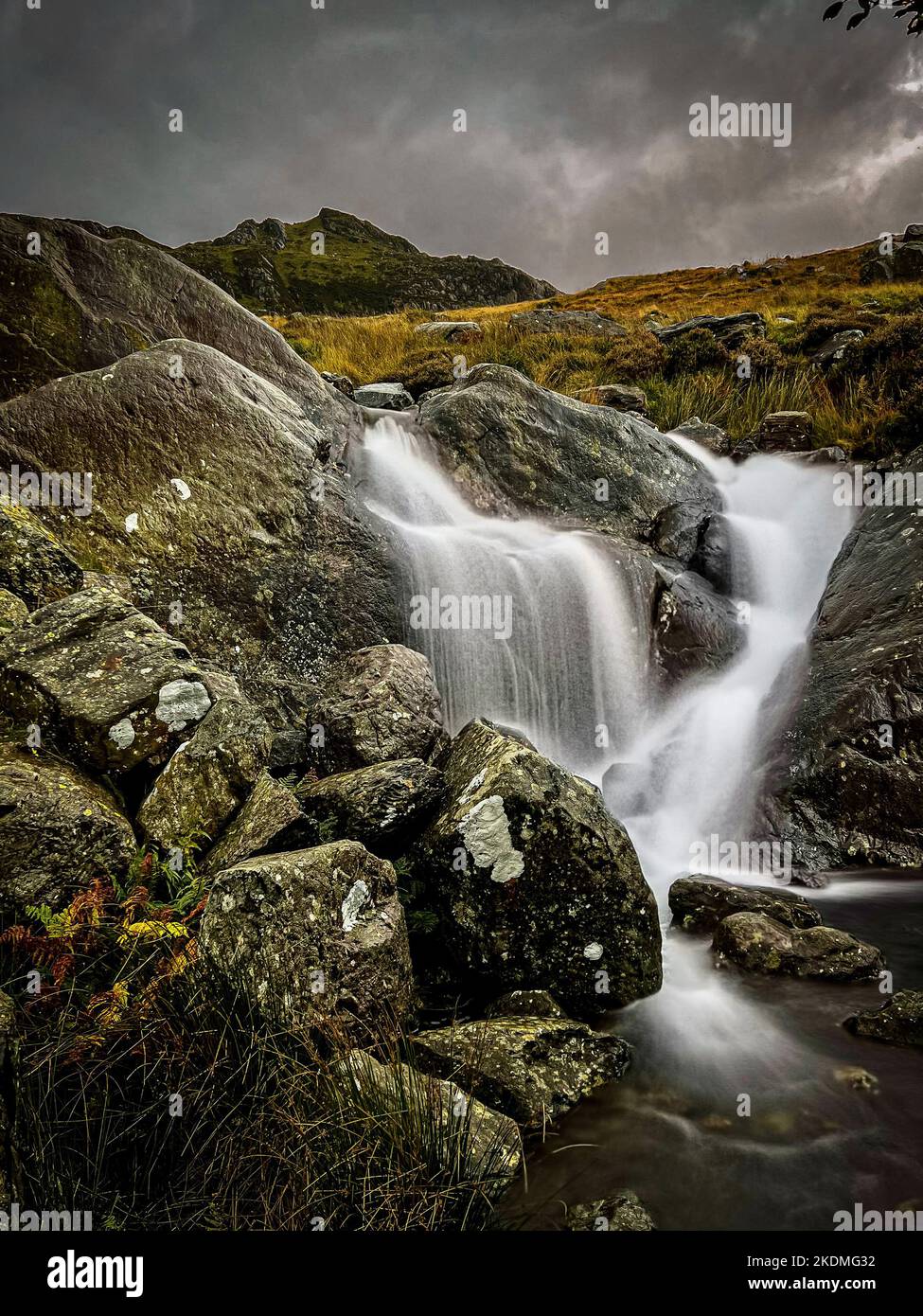 Mount Tryfan waterfall snowdonia, north wales Stock Photo - Alamy