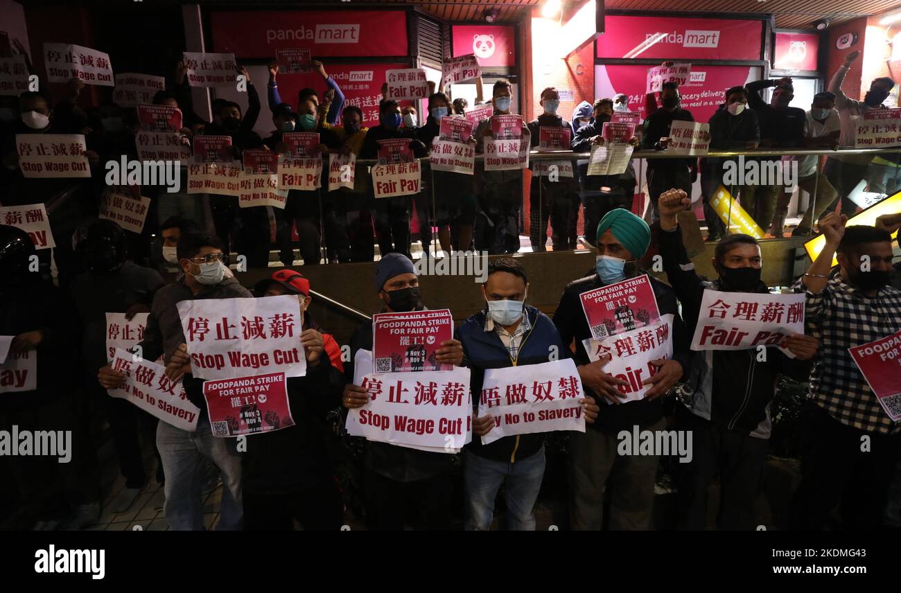 Couriers from delivery platform Foodpanda protest for fair pay in ...