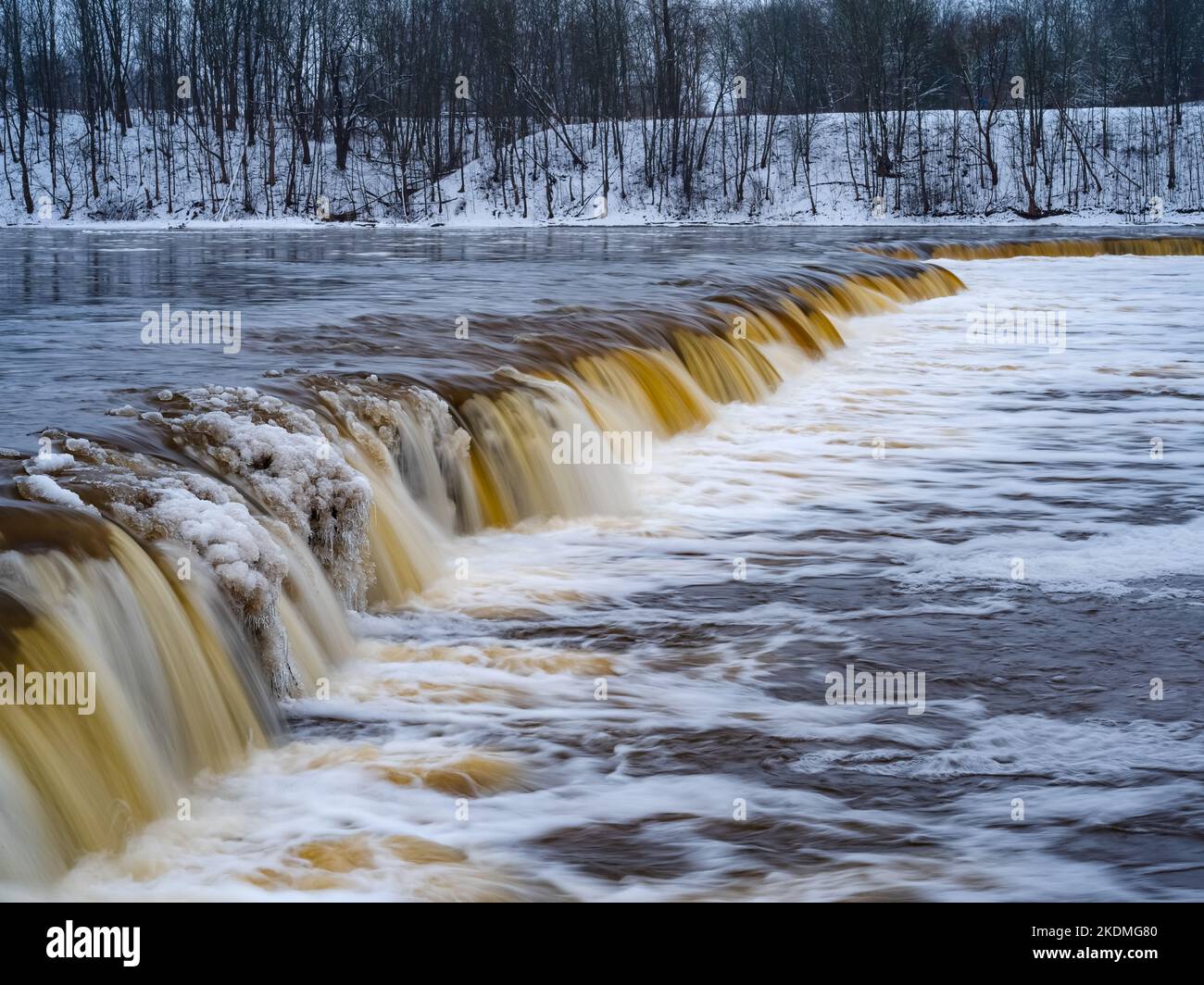 Venta Rapid, waterfall on Venta River in Kuldiga, Latvia Stock Photo ...
