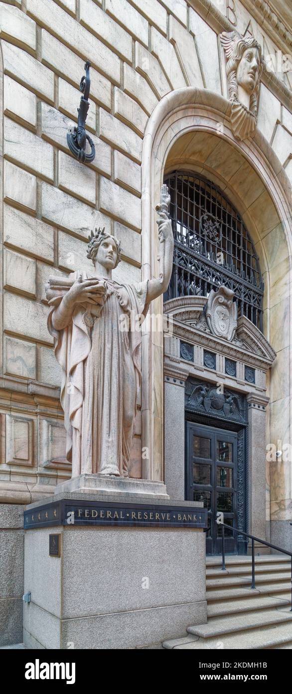 Federal Reserve Bank of Cleveland: Integrity statue to the left of the ...