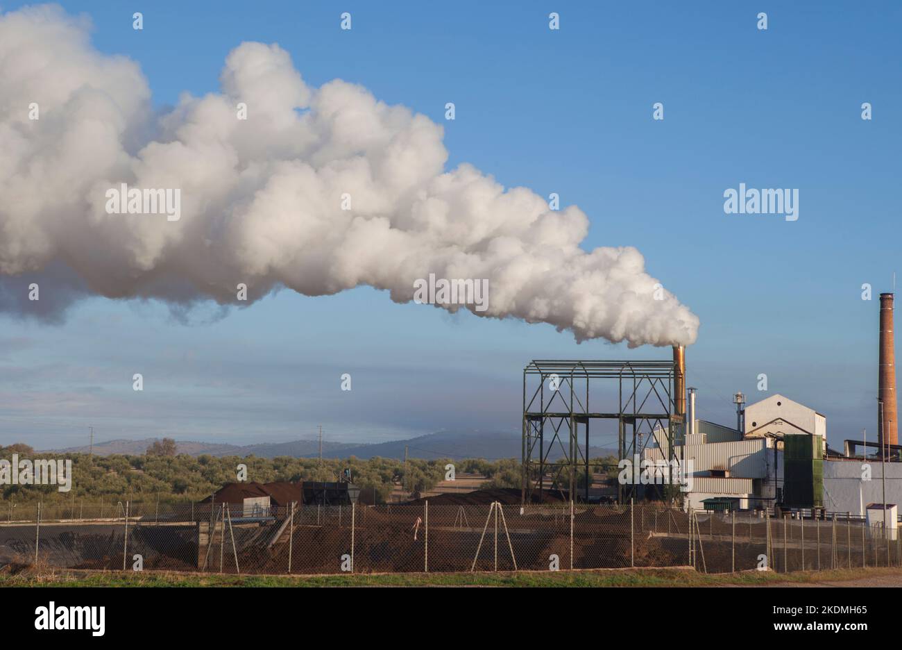 Gas emissions of olive oil factory at Tierra de Barros, Extremadura ...