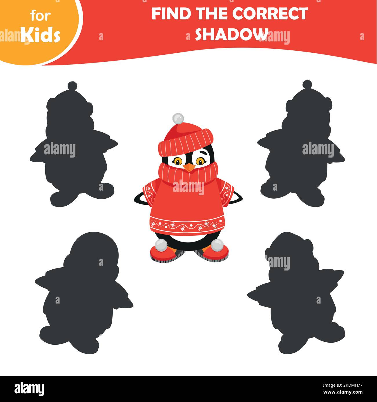 find the shadow of the penguin in the sweater. A series of children's ...