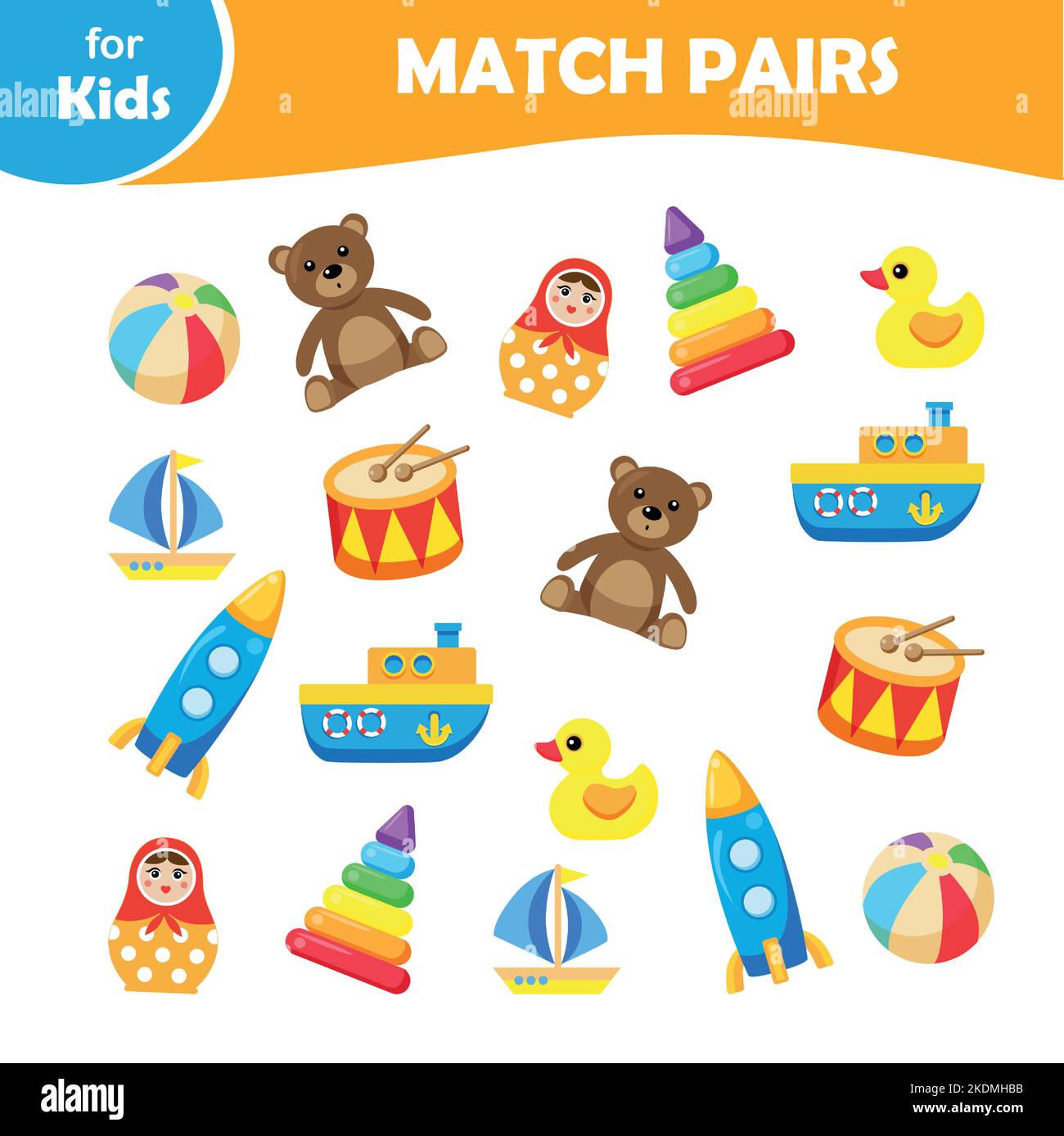 children's mini games. find match for each child's toy. educational ...
