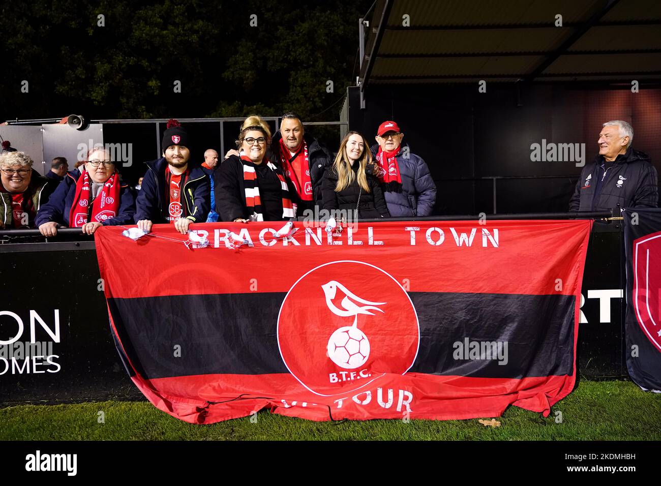 Bracknell Town fans during the Emirates FA Cup first round match at the ...