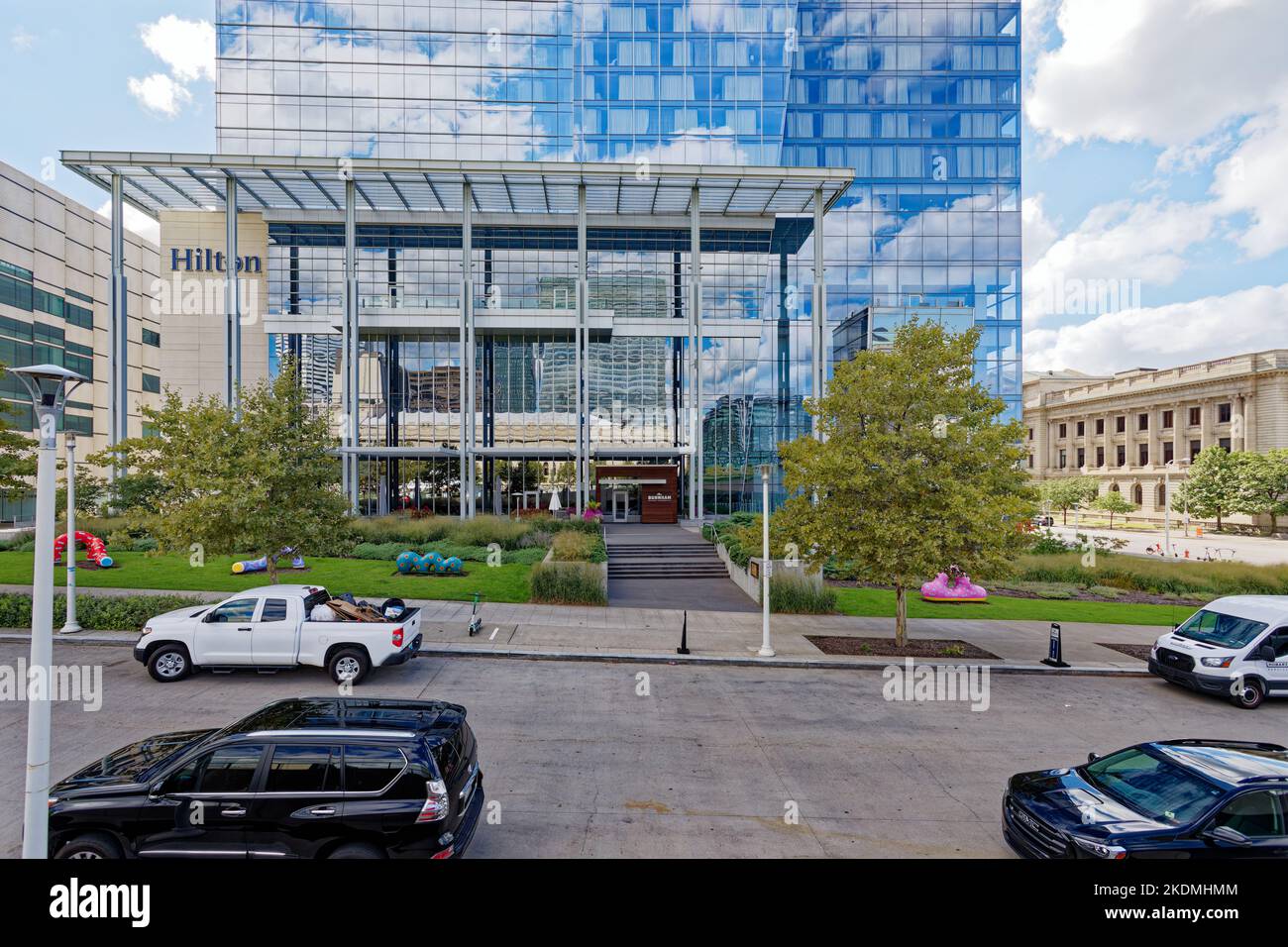 The 600-room Hilton Cleveland Downtown is linked to Huntington ...