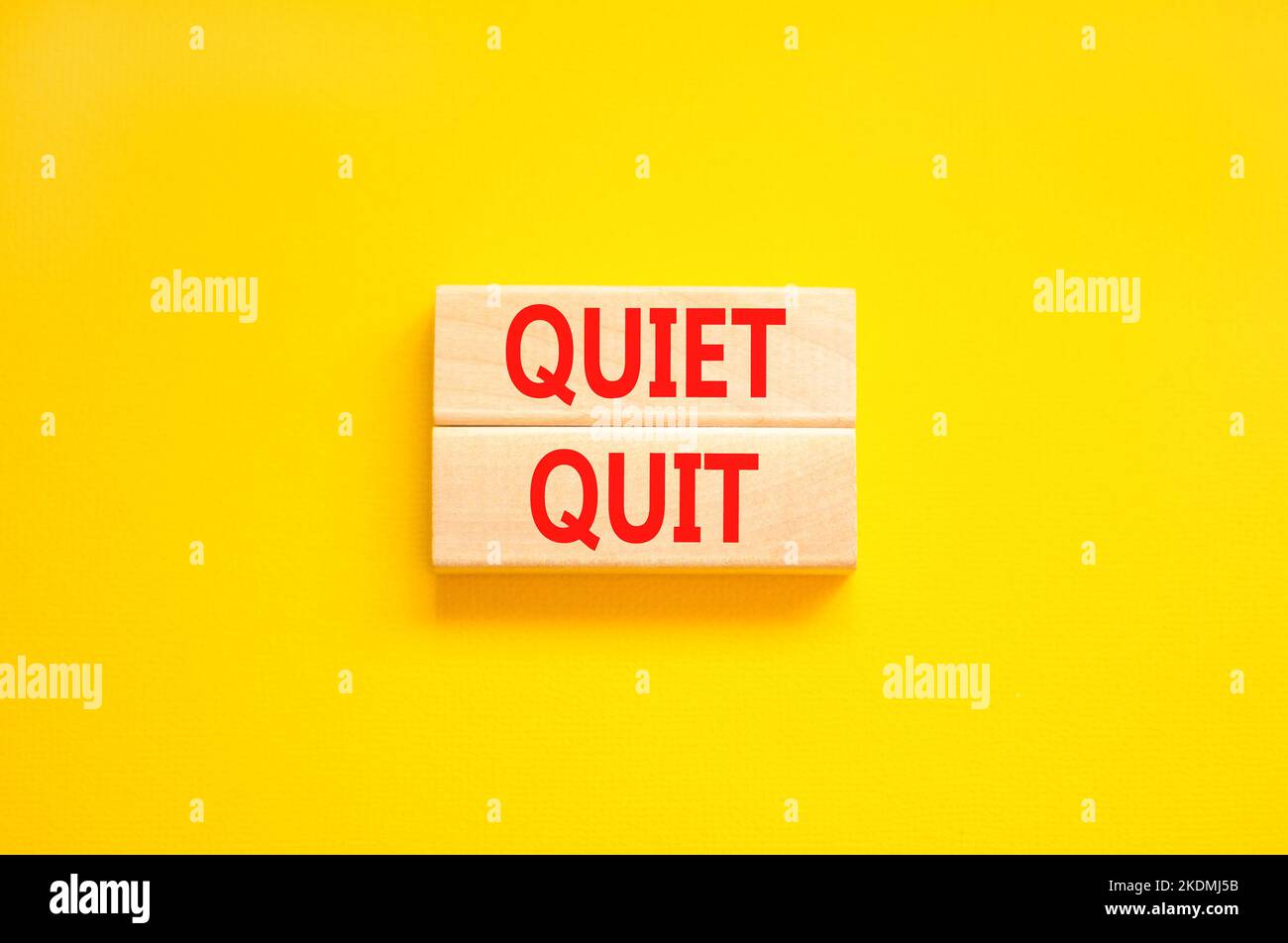 Quiet quit symbol. Concept words Quiet quit on wooden blocks. Beautiful ...