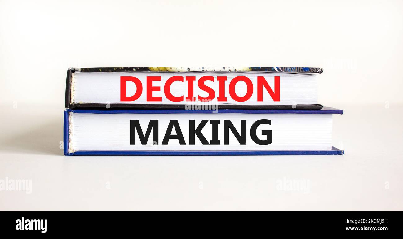 Decision making symbol. Concept words Decision making on books ...