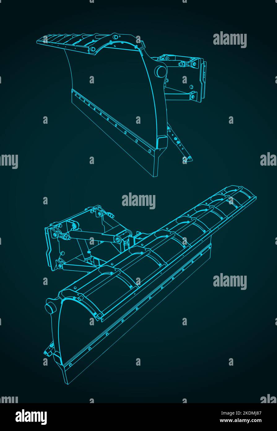 Stylized vector illustration of drawings of snow plow Stock Vector ...