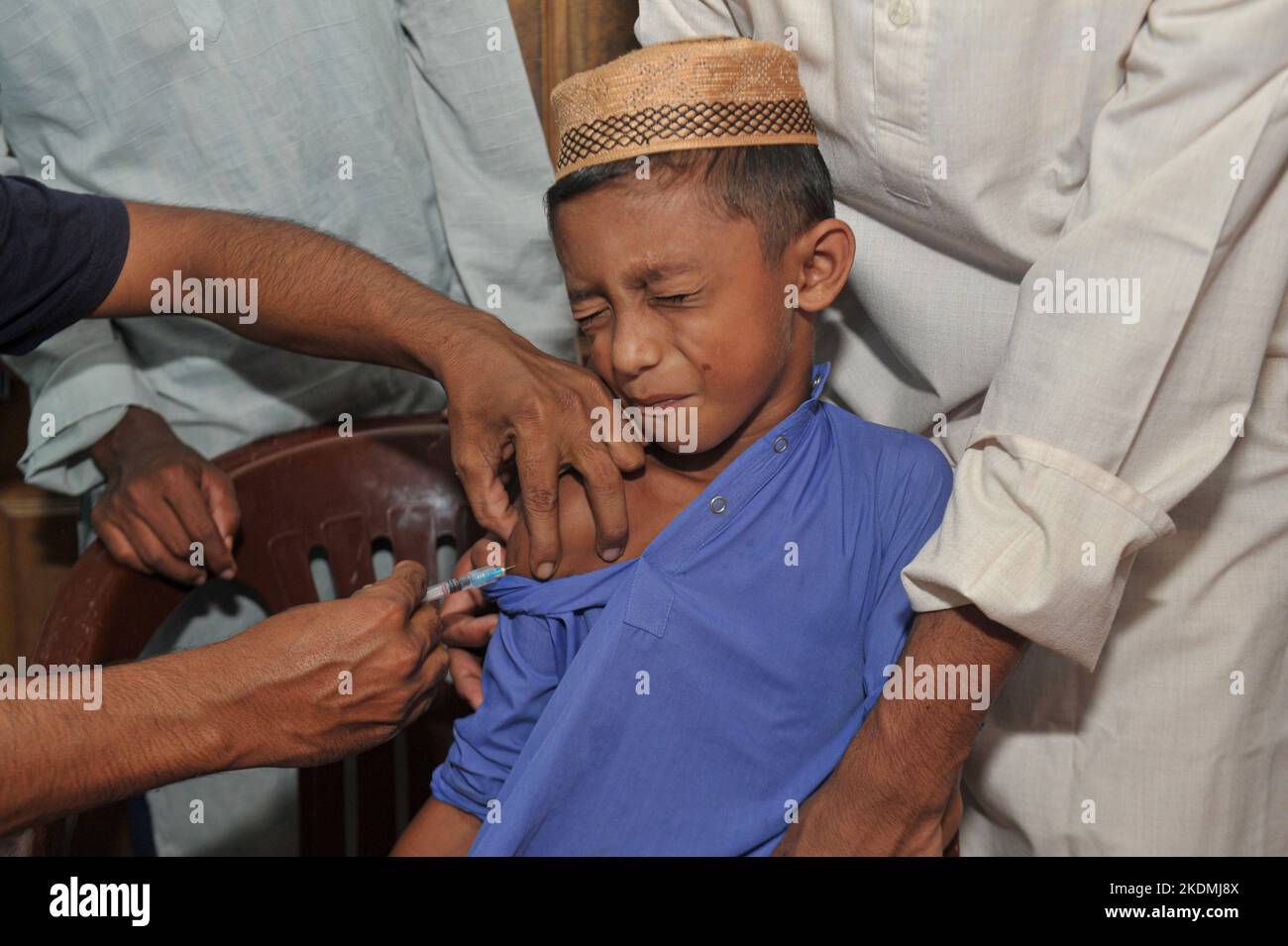 02 Novemeber 2022. Sylhet, Bangladesh: Health workers vaccinate Madrasa ...
