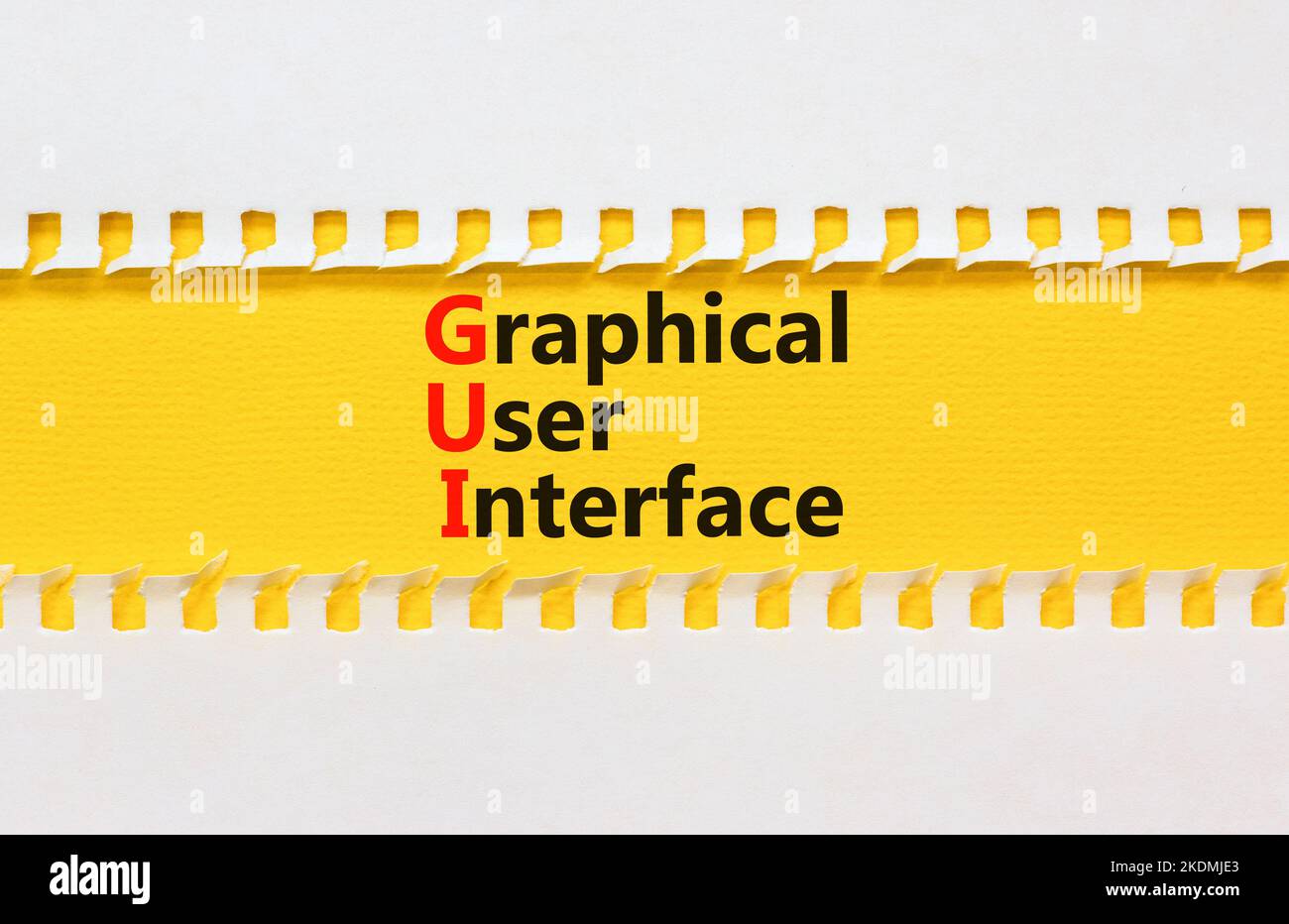 Gui Graphical User Interface Symbol Concept Words Gui Graphical User Interface On Yellow Paper 7533