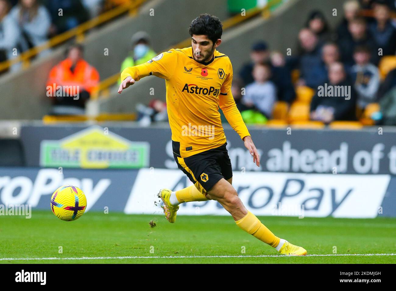 Wolverhampton Wanderers' Goncalo Guedes during the Premier League match ...