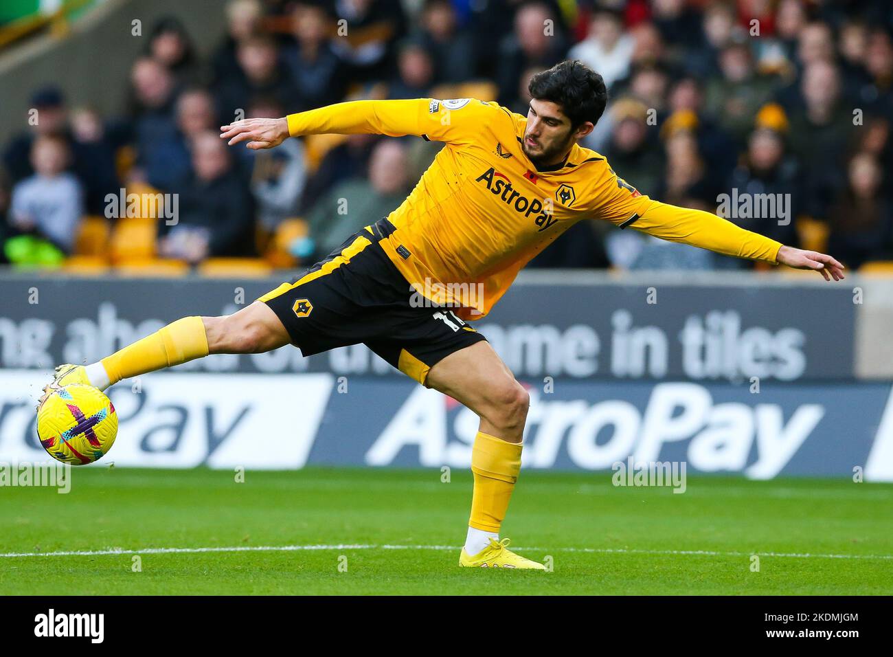 Wolverhampton Wanderers' Goncalo Guedes during the Premier League match ...