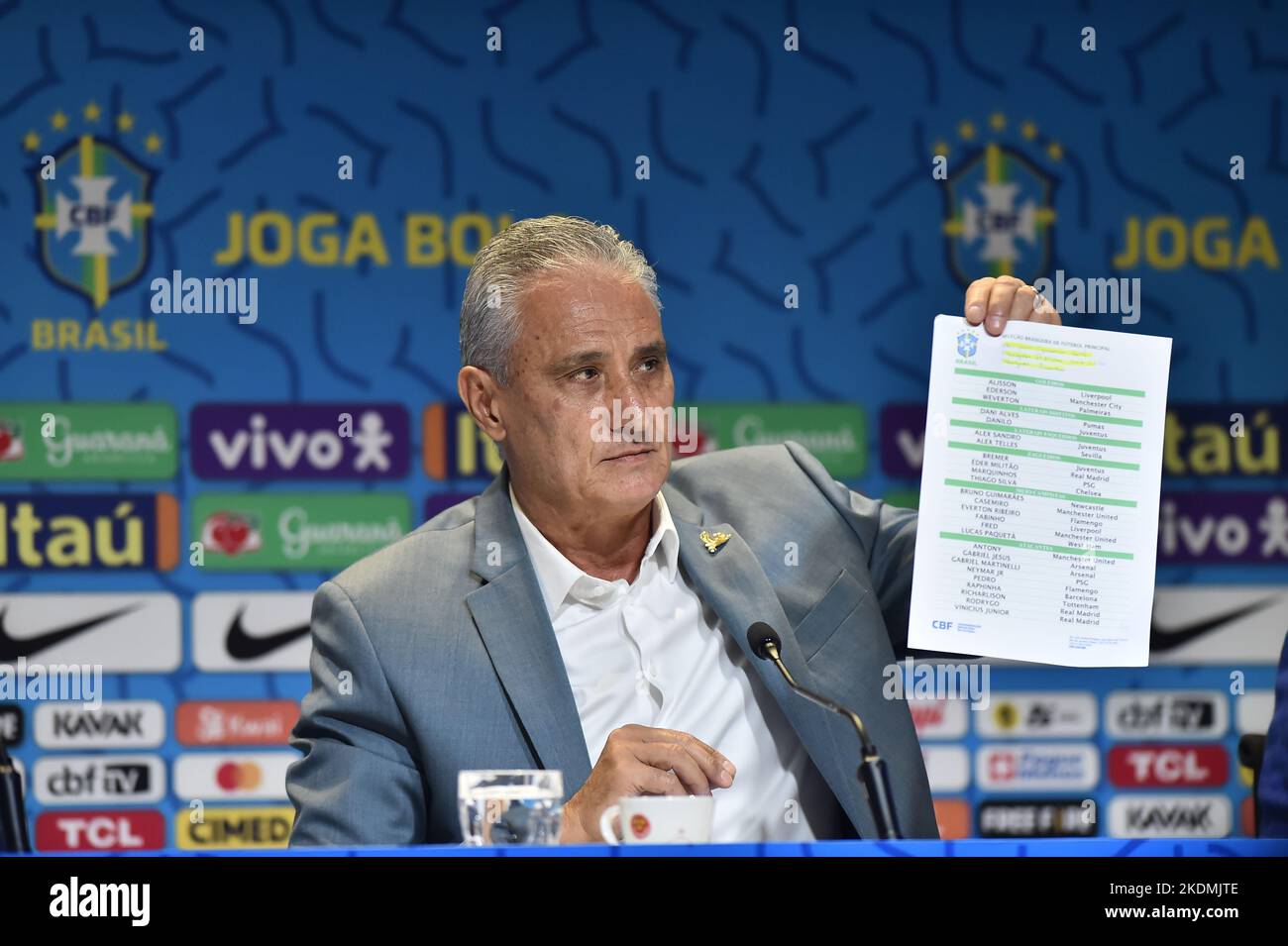 Rio de Janeiro-Brazil November 07, 2022 Tite Coach of the Brazilian ...