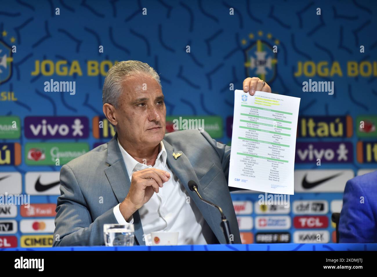 Rio de Janeiro-Brazil November 07, 2022 Tite Coach of the Brazilian ...