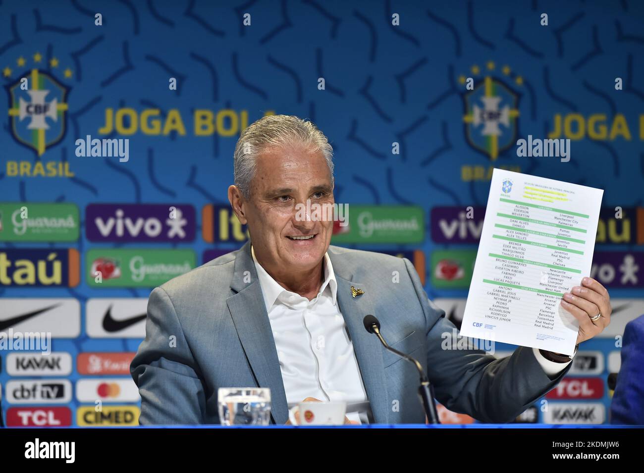 Rio de Janeiro-Brazil November 07, 2022 Tite Coach of the Brazilian ...