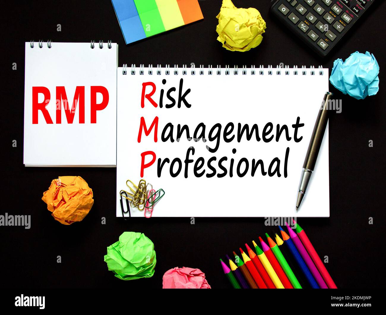 RMP risk management professional symbol. Concept words RMP risk ...