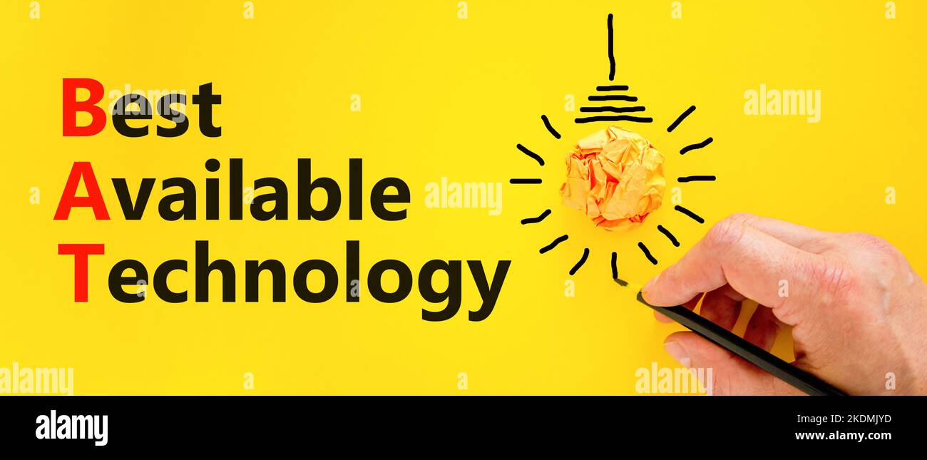 BAT best available technology symbol. Concept words BAT best available ...