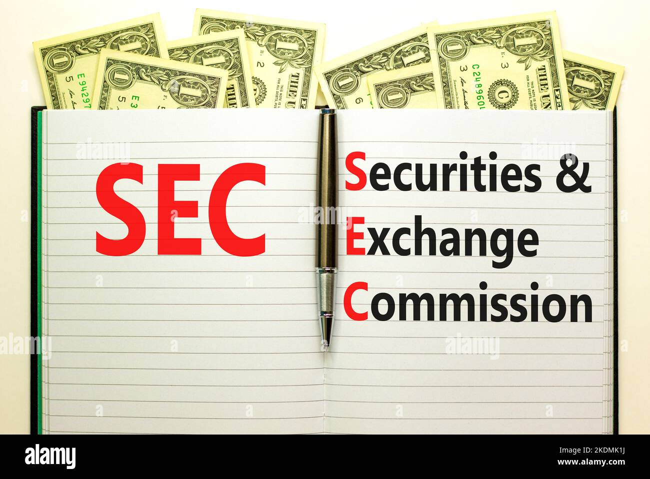 SEC securities and exchange commission symbol. Concept words SEC securities and exchange ...
