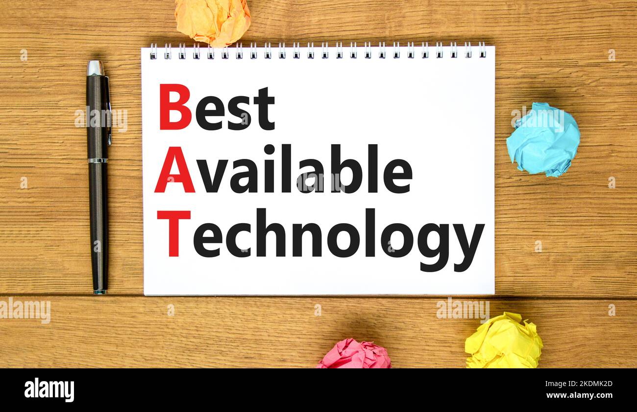 BAT best available technology symbol. Concept words BAT best available ...