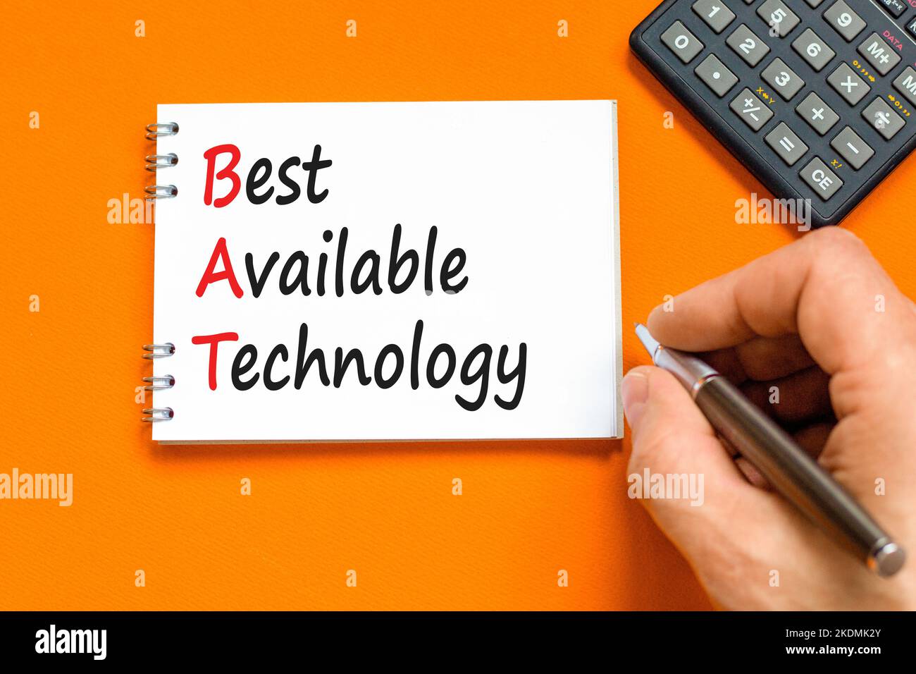 BAT best available technology symbol. Concept words BAT best available ...